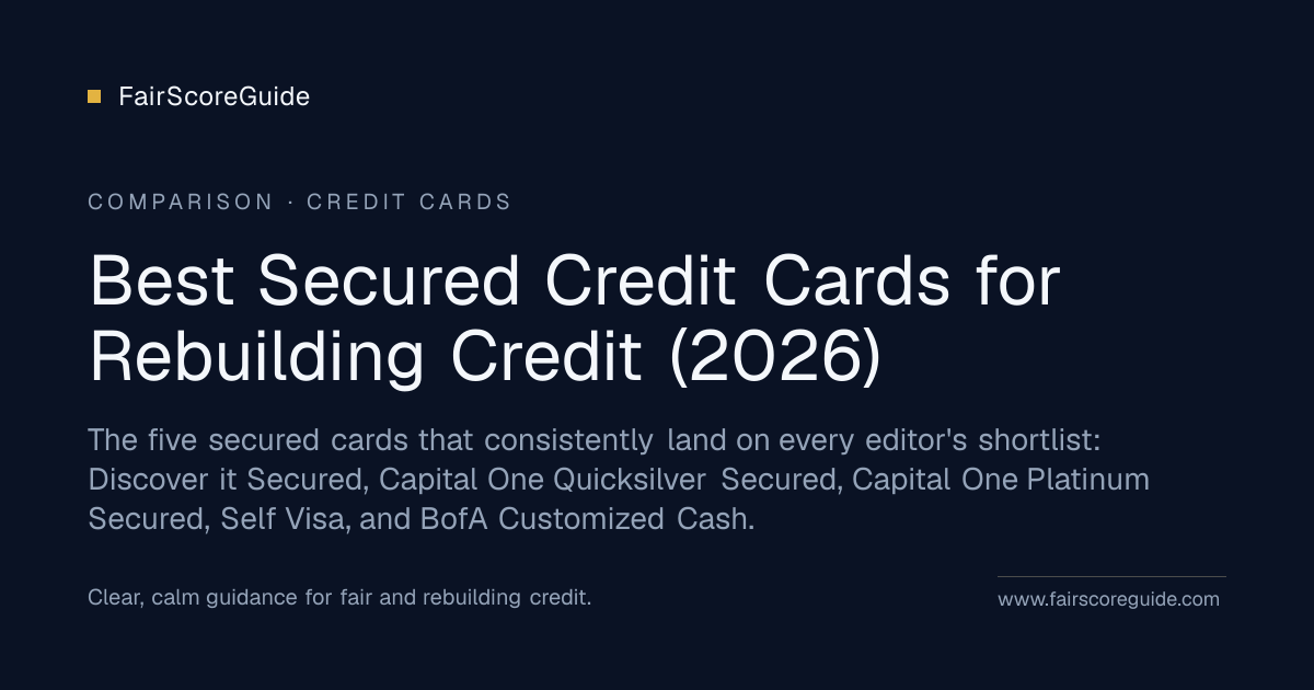 Best Secured Credit Cards for Rebuilding Credit | FairScoreGuide